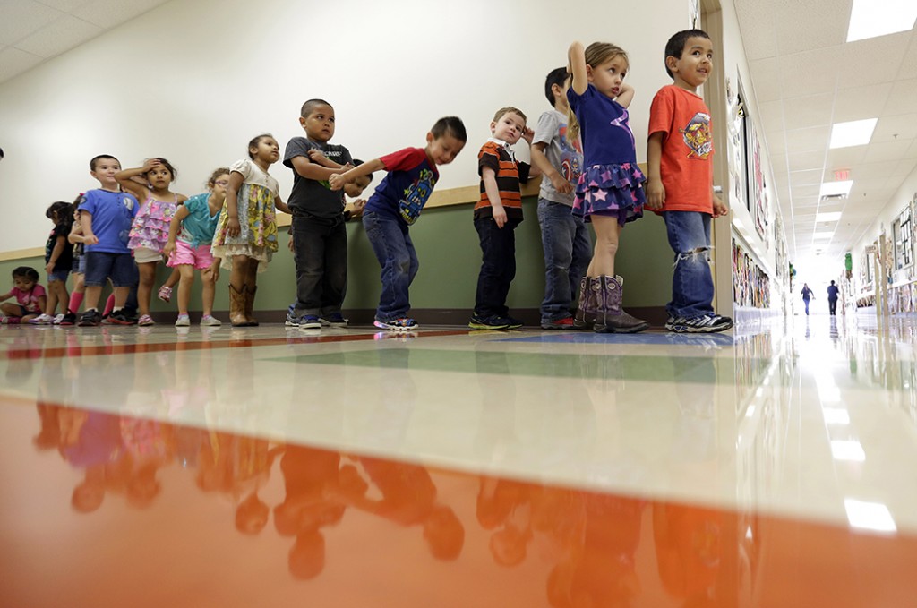 Students In A Line At School